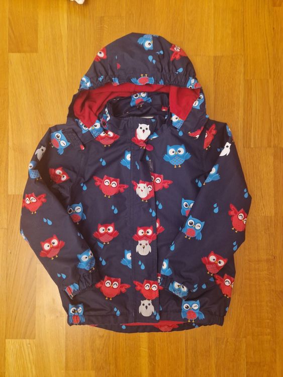Tchibo TCM gefütterte Regenjacke mit Eulen, Grösse 122/128 (Gebraucht ...