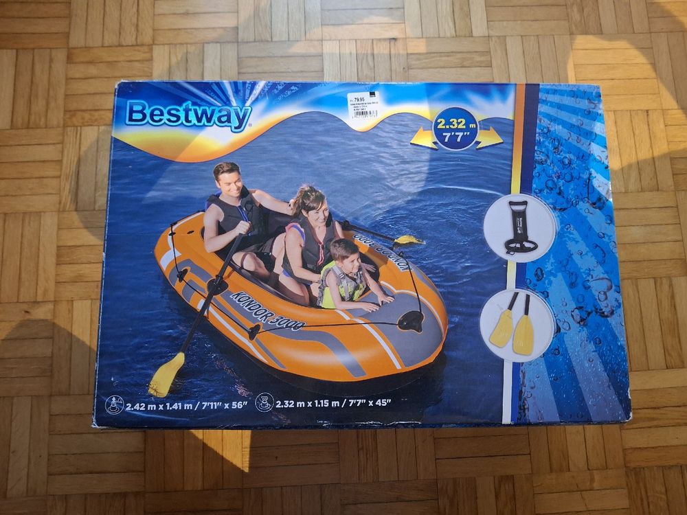 Bestway Schlauchboot Condor 300, 2-3 Personen, 1x benutzt (Gebraucht) in Gattikon für CHF 22 ...