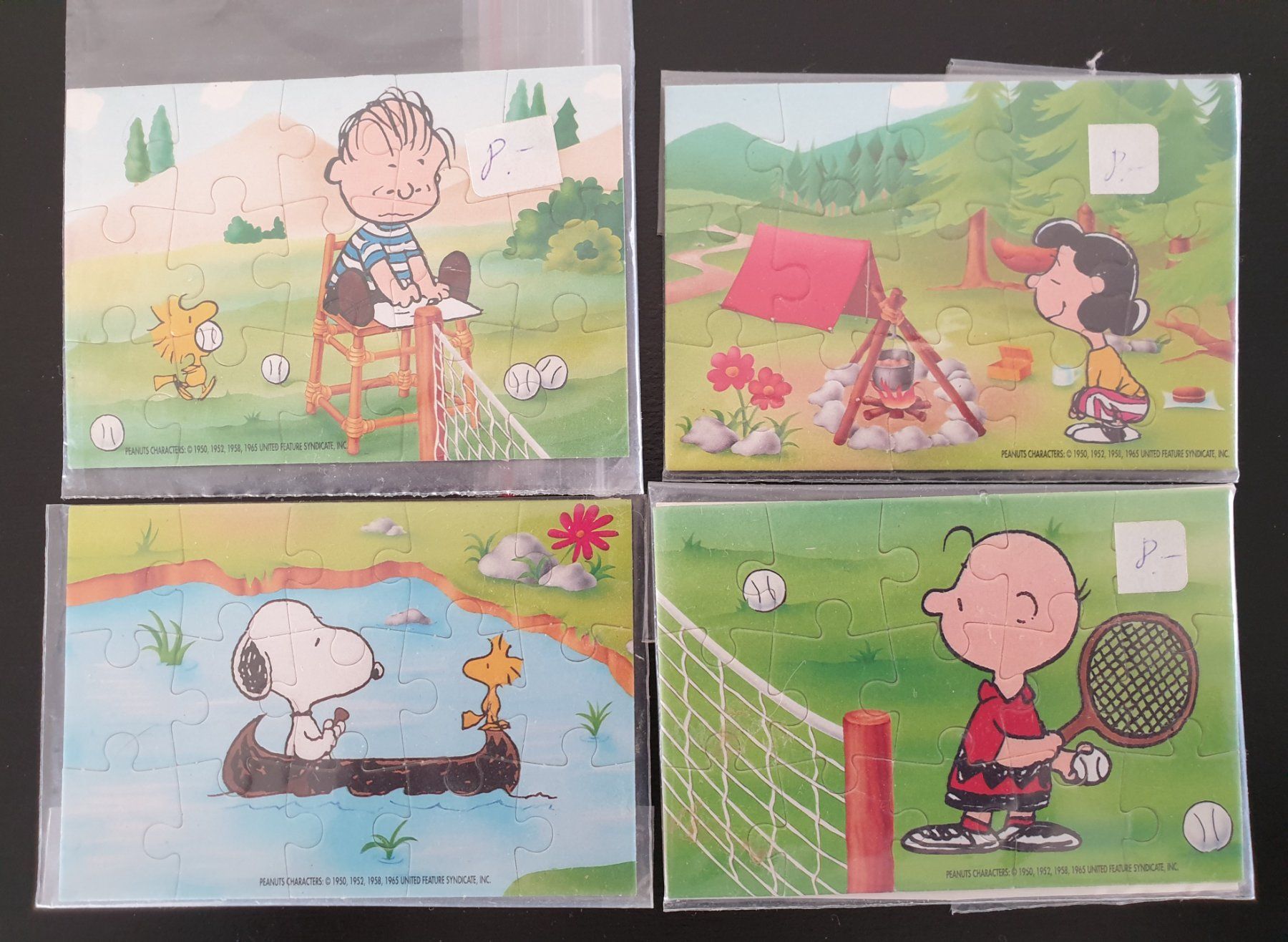U-ei Puzzle Set Snoopy Peanuts mit allen 4 Beipackzettel '93 (Gebraucht ...