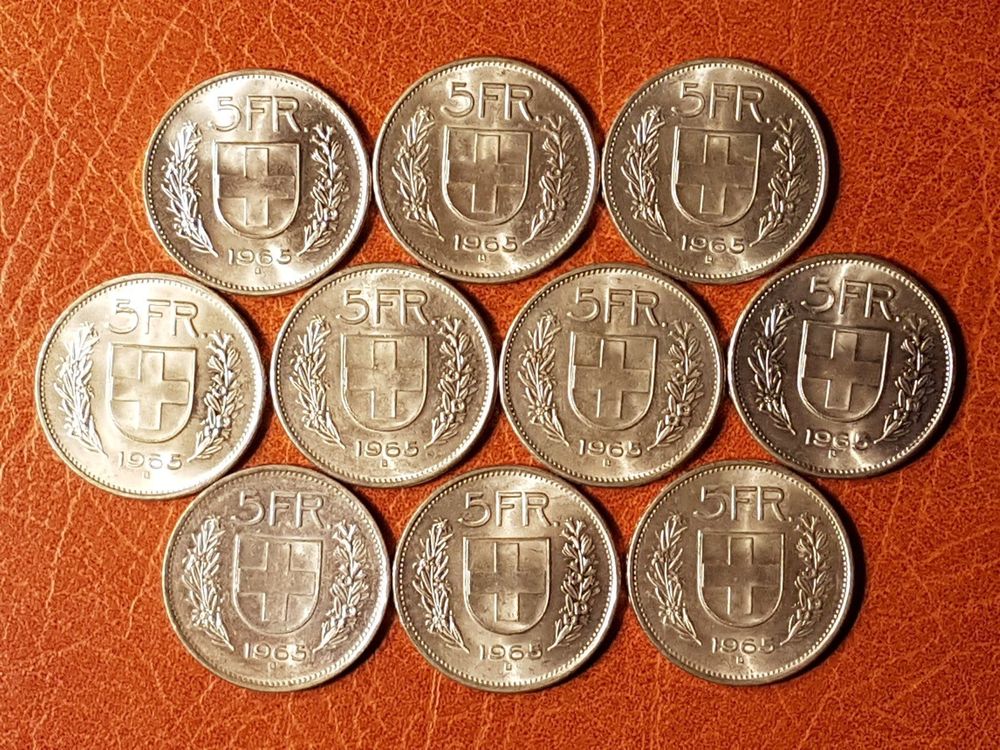 5 Franken 1965 / 10 Stück | Kaufen auf Ricardo