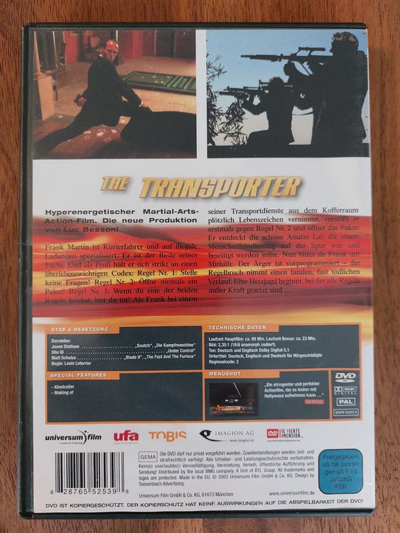 DVD - The Transporter mit Jason Statham | Kaufen auf Ricardo