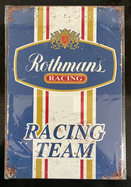 AKTION Rothmans Racing Team Hängeschild Blechschild 20x30cm | Kaufen ...