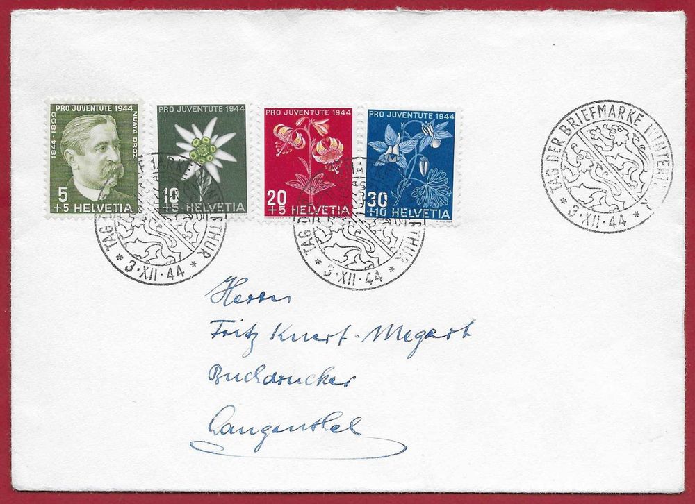 1944: Brief PJ-Satz Stempel Tag der Briefmarke Winterthur | Kaufen auf ... 1944: Brief PJ-Satz Stempel Tag der Briefmarke Winterthur | Kaufen auf ...