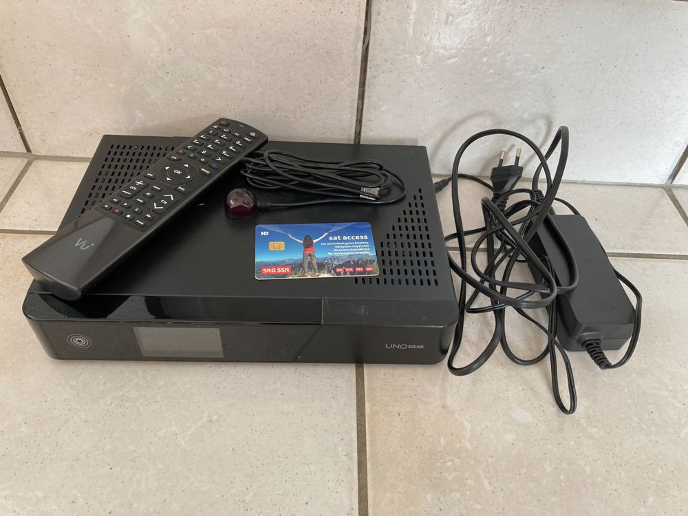 UHD Set-Top-Box VU+ UNO 4K SE mit 1TB Festplatte und SRG SAT (Gebraucht ...