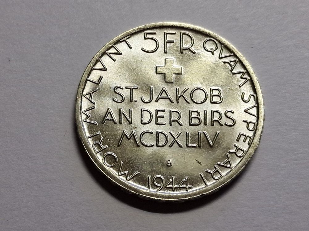 5 Franken silber ST.Jakob 1944 . (Gebraucht) in Zürich für CHF 18 – mit Lieferung auf Ricardo kaufen