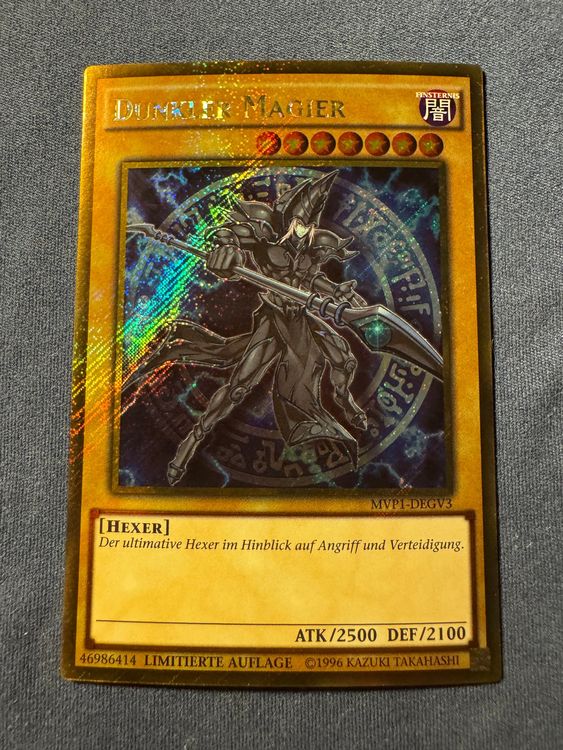 Yu-Gi-Oh Dunkler Magier MVP1 Secret Gold Rare (Gebraucht) in Binz für ...