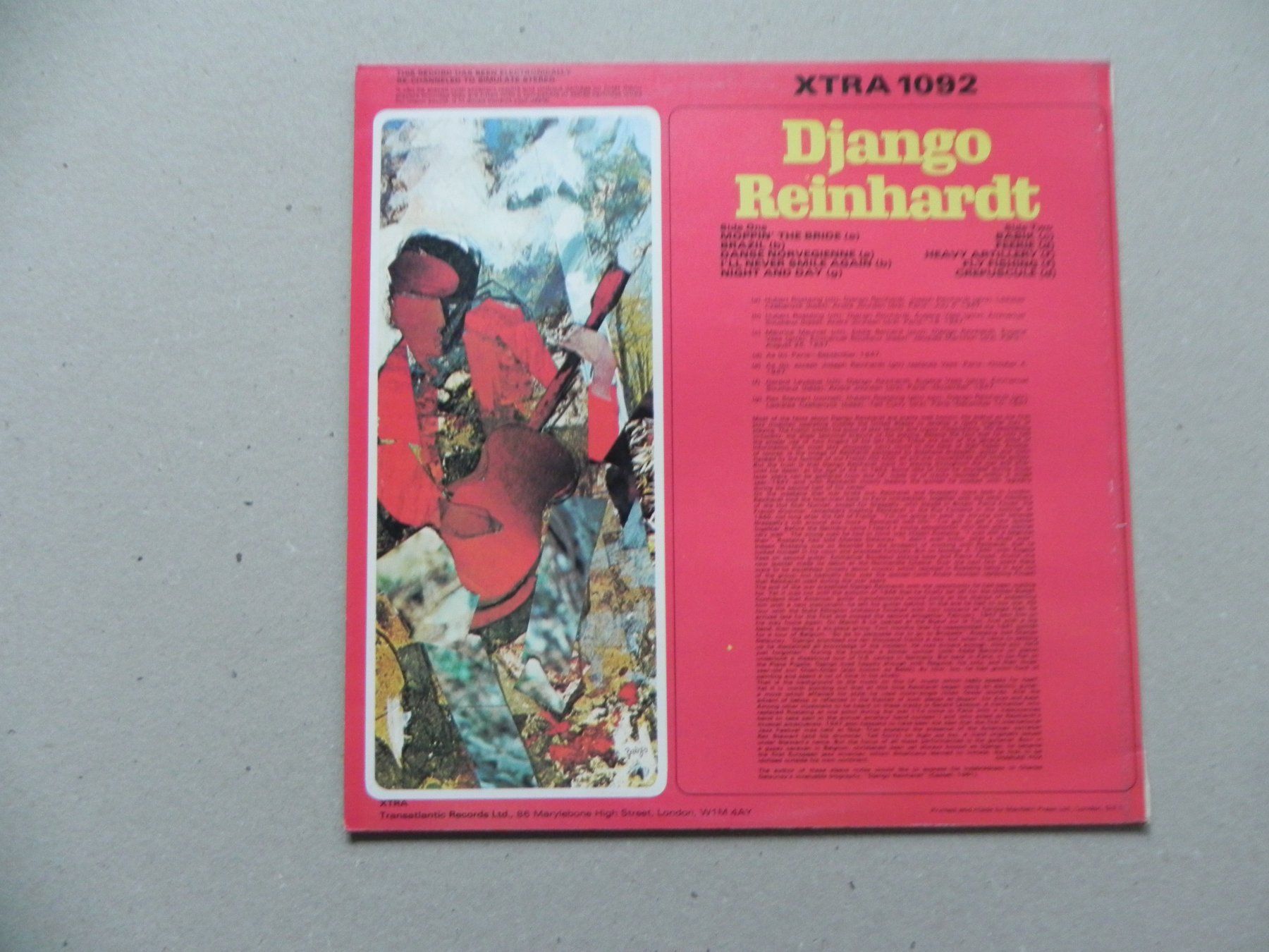 LP Frankreich Jazz Gitarrist Django Reinhardt ca. 1970 XTRA (Gebraucht ...