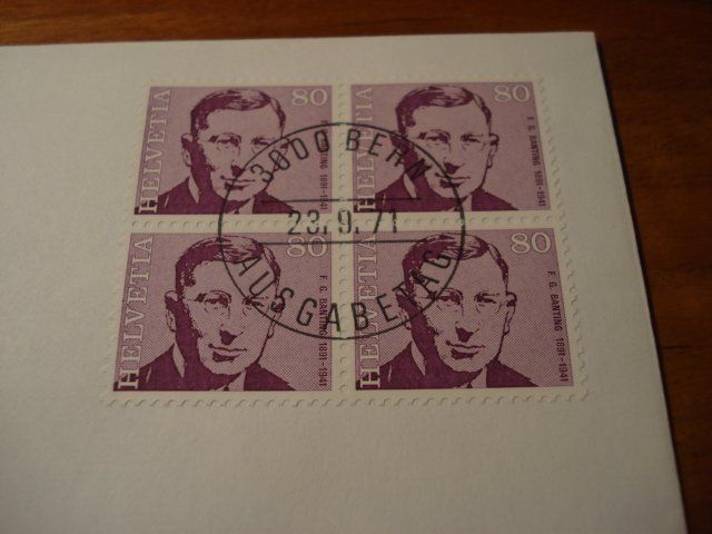 Set Sondermarken Porträts, 1972, FDC Satz + 4erblock, 6 Bele (Gebraucht) in Niederwil AG für CHF ...