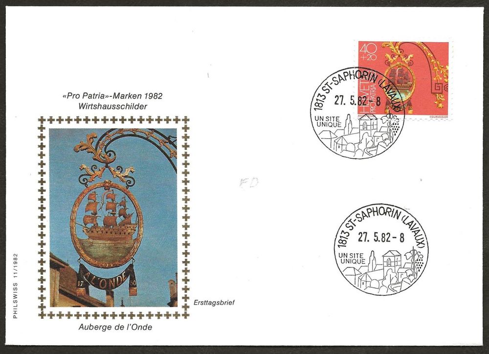 Schweiz 1982 FDC Pro Patria St.Saphorin | Kaufen auf Ricardo