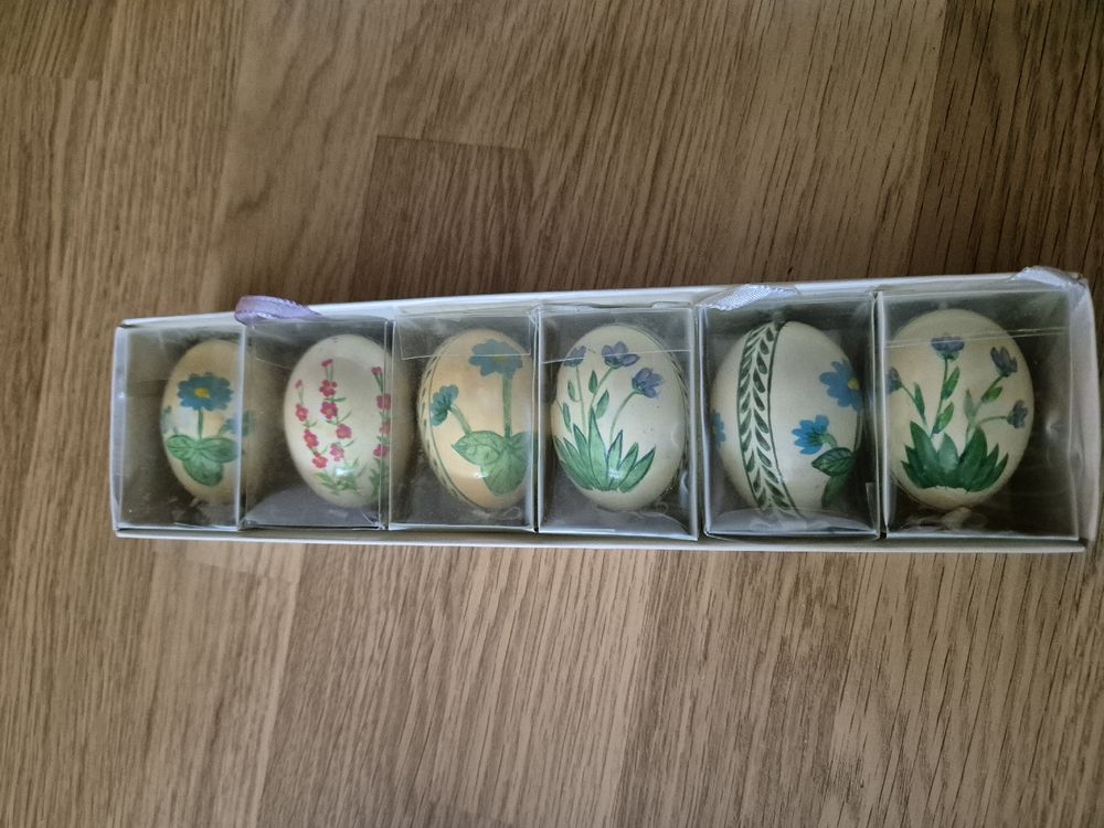 6 Oster-Eier bemalt Frühlingsdeko Deko Ostern (Gebraucht) in Langenthal ...