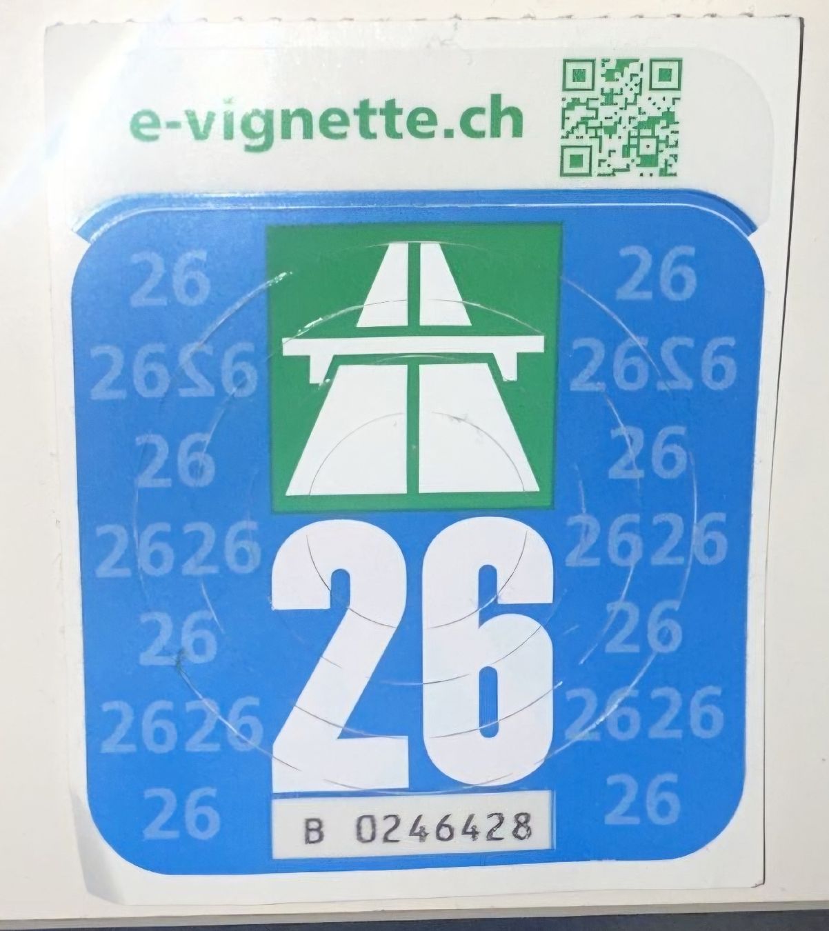 Autobahn Vignette , gültig bis 31.01.2027 Top! (Neu (gemäss ...