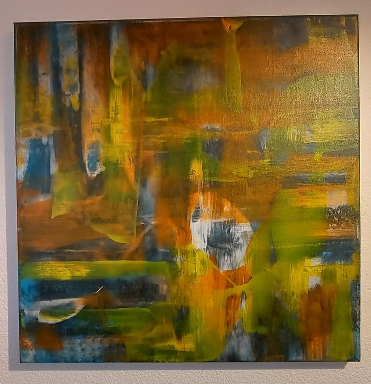 Gemälde Abstrakt von mir selbstgemalt 40×40 | Kaufen auf Ricardo