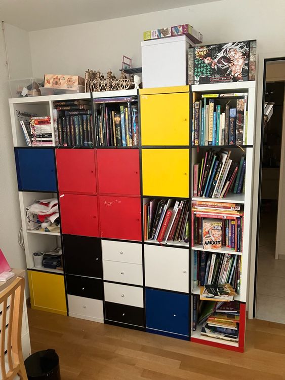 IKEA KALLAX Regal im Mondrian-Stil - Designer Look - 5x5 (Gebraucht) in ...