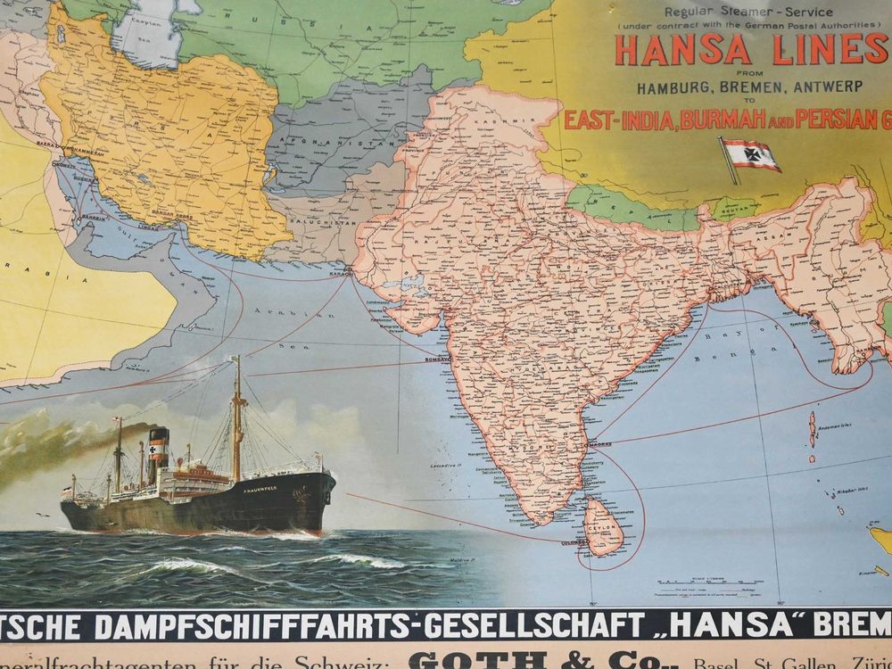 SALE // Plakat-Litho der HANSA LINES (Gebraucht) in Zürich für CHF 63 ...