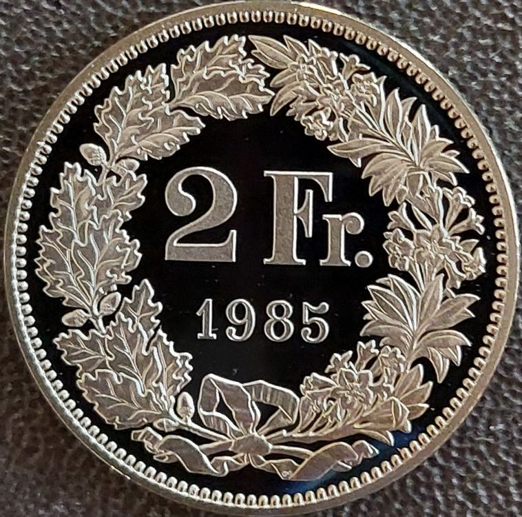2 Franken 1985 pp / aus Münzsatz / in einer Münzkapsel | Kaufen auf Ricardo
