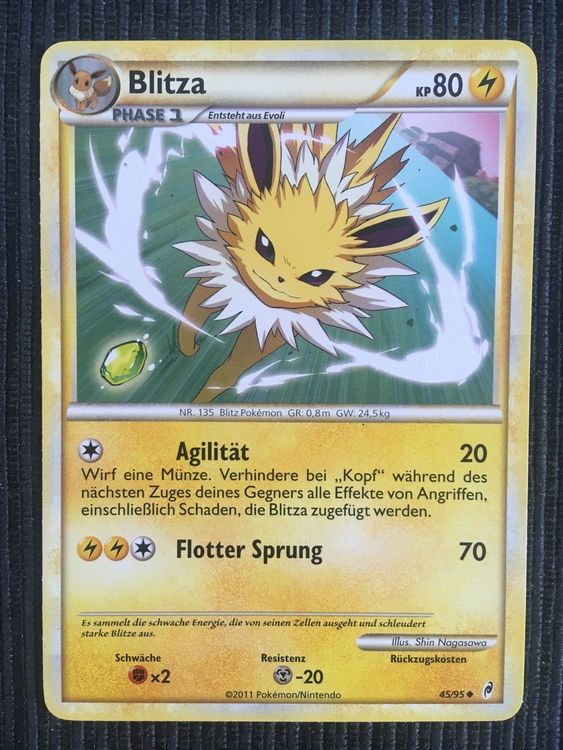 Pokemon Evoli Aquana Blitza Flamara Ruf der Legenden NM (Neu (gemäss ...