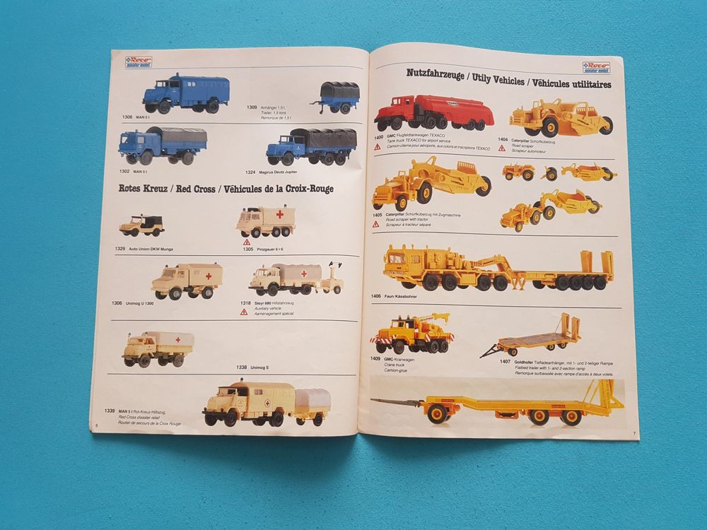 Catalogue Katalog, ROCO Miniatur modell 1 :87, 1986 16 pages (Neu ...