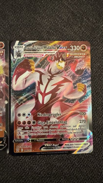 Pokemon Karten Wulaosu V und VMAX Top Zustand! 💪🔥 (Neu (gemäss ...