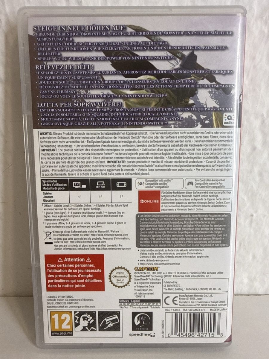 Monster Hunter Rise - Nintendo Switch - Great Condition! (Gebraucht) in ...