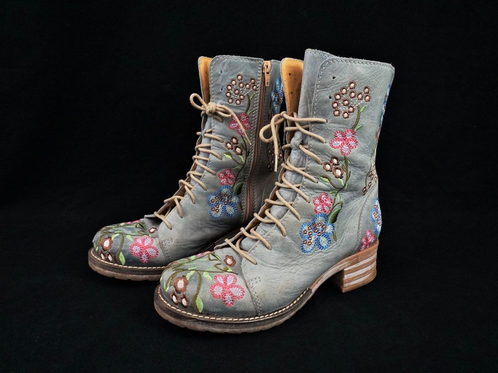 Bestickte Leder-Stiefeletten von Brako Gr.38 | Kaufen auf Ricardo