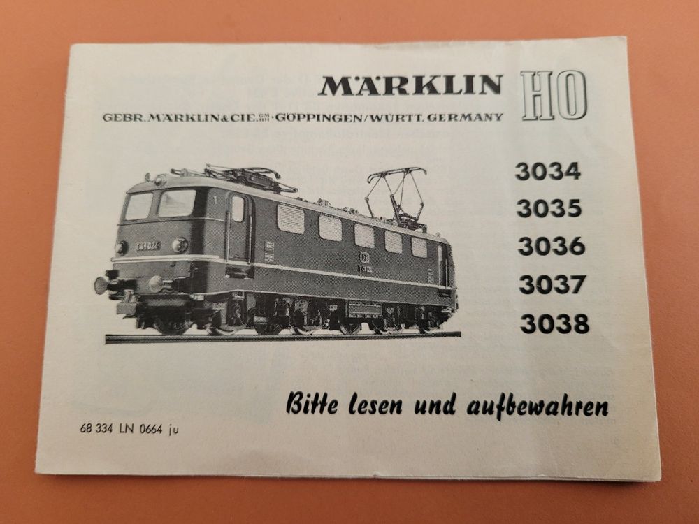 Märklin H0 - Anleitung / Notice de service 3034,35,36,37,38 | Kaufen ...