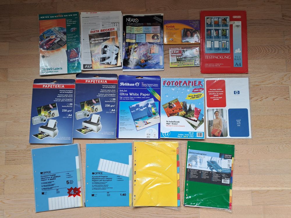 grosses Set neue Ordner-Register Druck-/Photopapier CD-Druck (Neu und ...