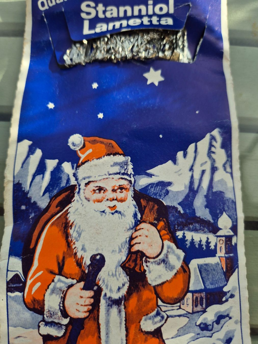 Alte Stanniol Lametta Packung mit Weihnachtsmann Motiv! (Neu (gemäss ...