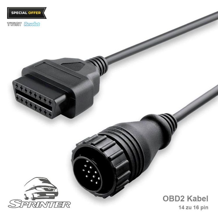 Diagnose Kabel OBD Mercedes Sprinter 14 16 pin (Neu und ...