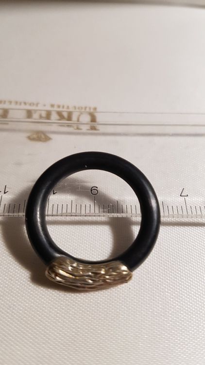 Cooler Ring aus Kautschuk mit echtem Silber 925 ca. 19,5 mm | Kaufen ...