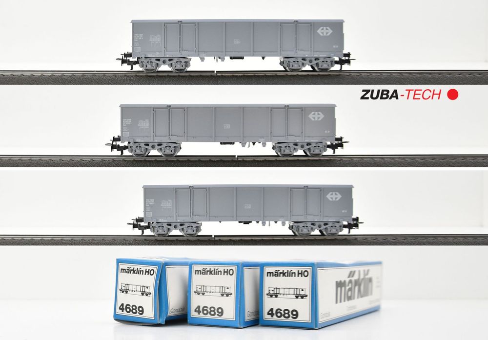 Märklin 3x 4689 Hechtwagen der SBB H0 WS mit OVP (Gebraucht) in St ...
