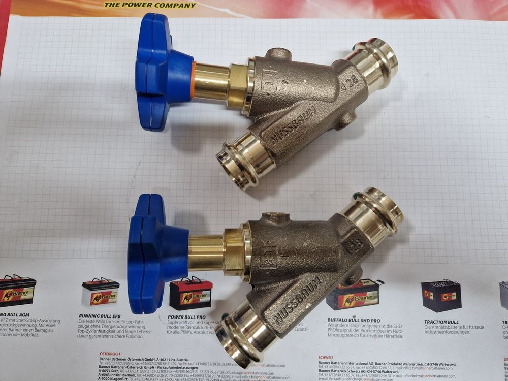 2 x NUSSBAUM SCHRÄGSITZVENTIL 28 MM (Neu und originalverpackt) in für ...
