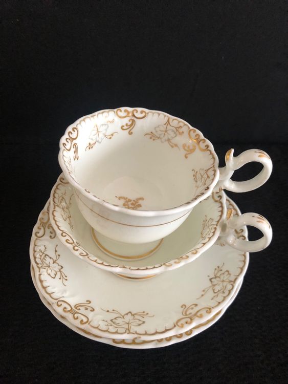 Coalport Antik Tee&Kaffeetassen & 2 Unterteller (von 1836) (Gebraucht ...