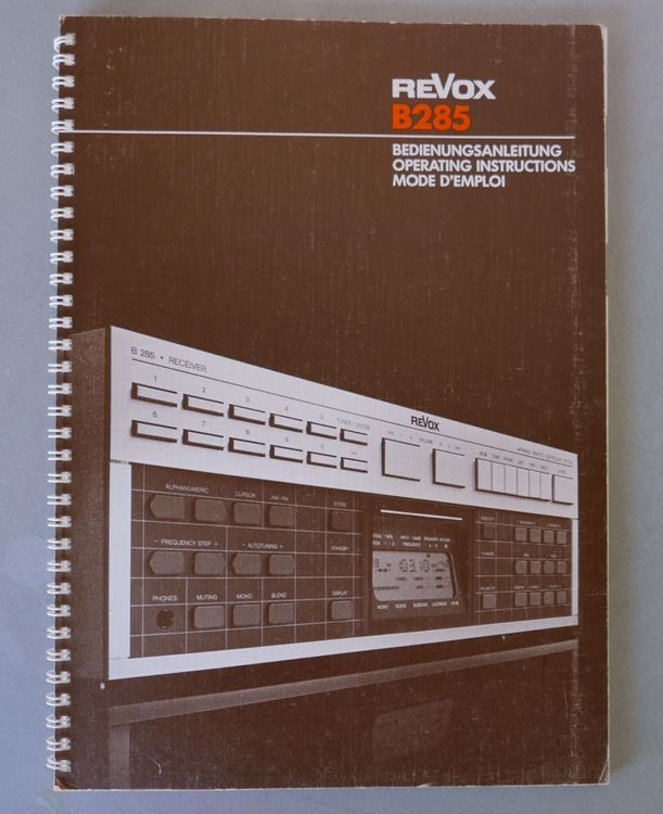 REVOX B285 Bedienungsanleitung (Gebraucht) in Baden für CHF 18 – mit Lieferung auf Ricardo kaufen