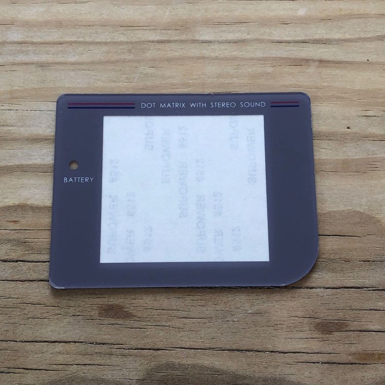 DMG Gameboy Classic Plastic screen NEW - NEU display scheibe (Gebraucht ...