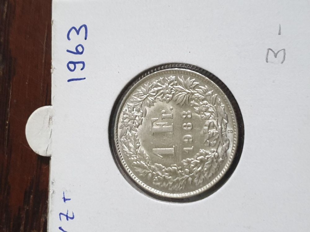 Pièce de 1fr année 1963 vz ++ | Kaufen auf Ricardo