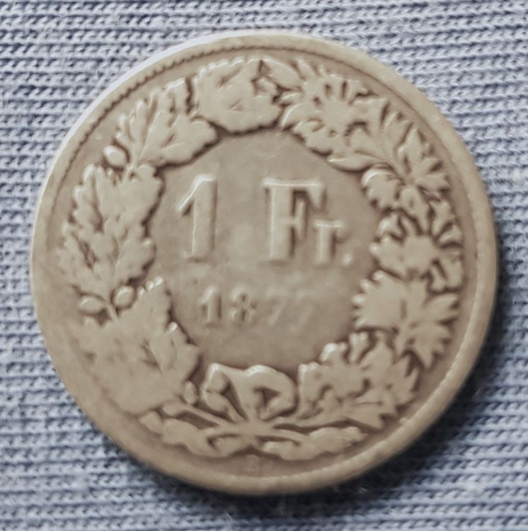 1 Franken 1877 seltene und uralte Silbermünze ab nur 1 Fr !! | Kaufen auf Ricardo