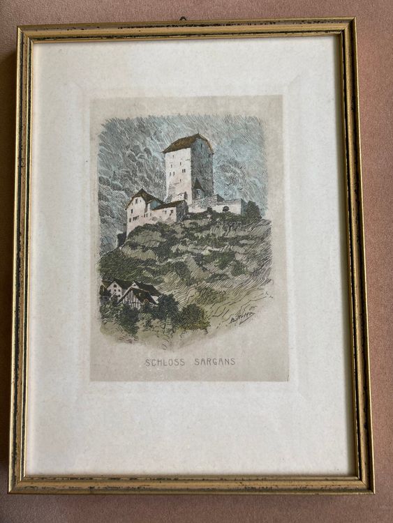 schönes kleines Bildchen Schloss Sargans (Gebraucht) in Au ZH für CHF 1 – mit Lieferung auf ...