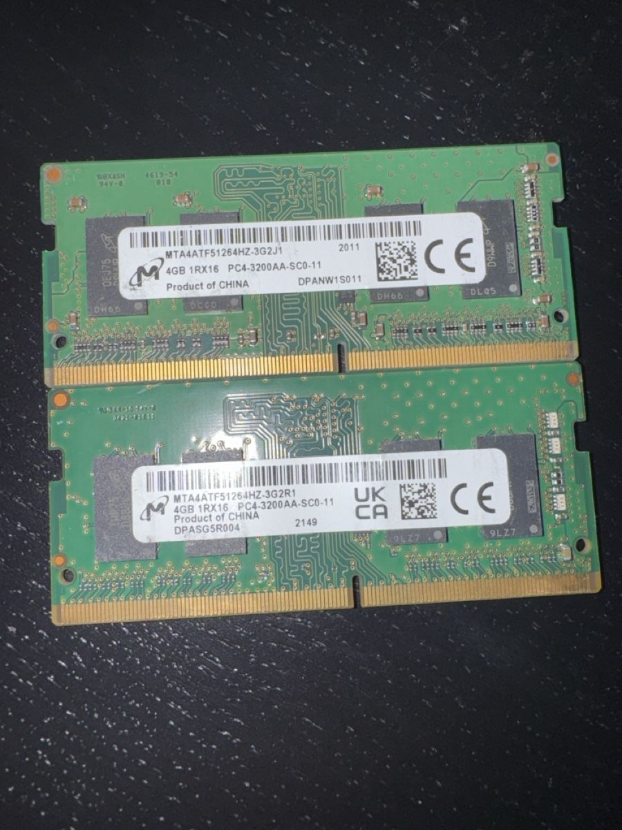 2× 4GB DDR4 RAM Laptop – Micron SO-DIMM 3200 MHz (8GB total) (Gebraucht ...