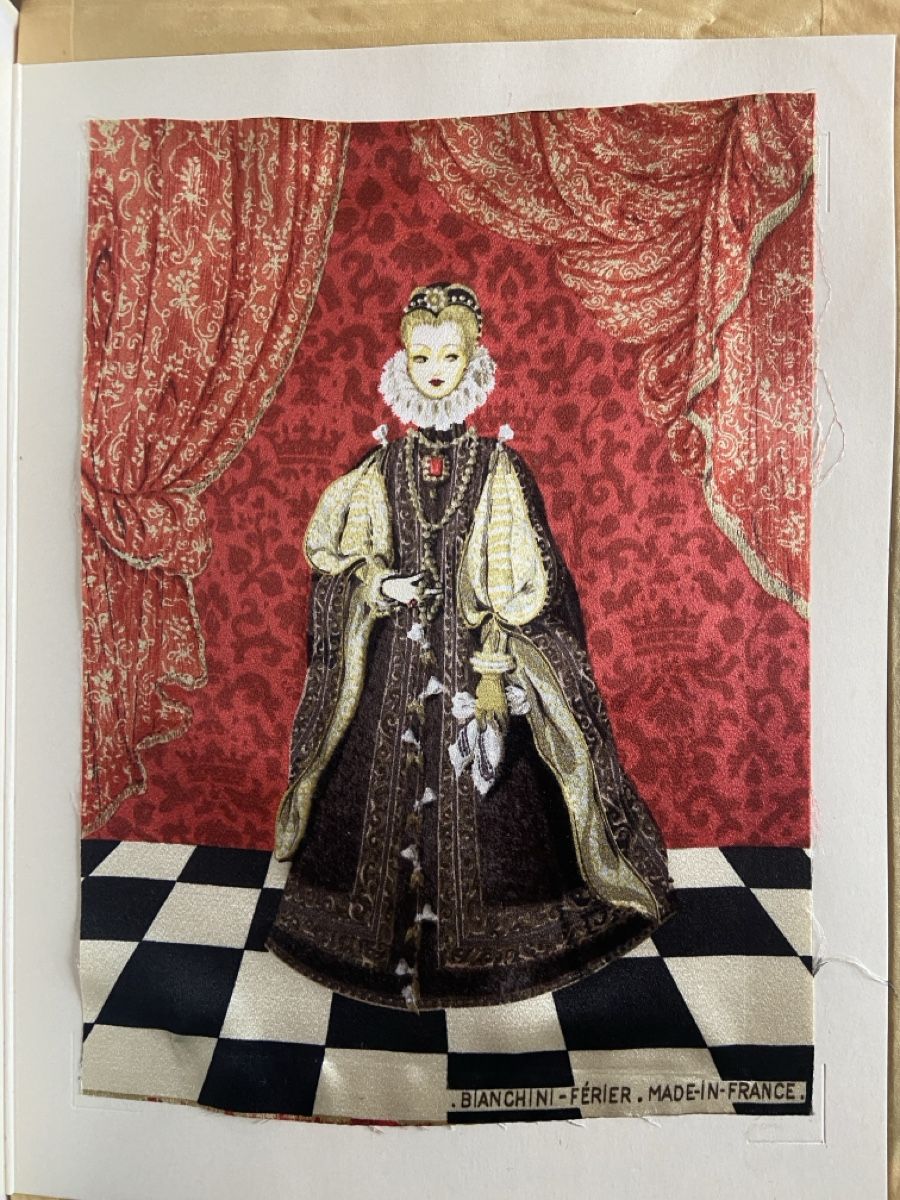 Vintage Bianchini-Ferier Silk Fabric Piece - Made in France (D'occasion ...