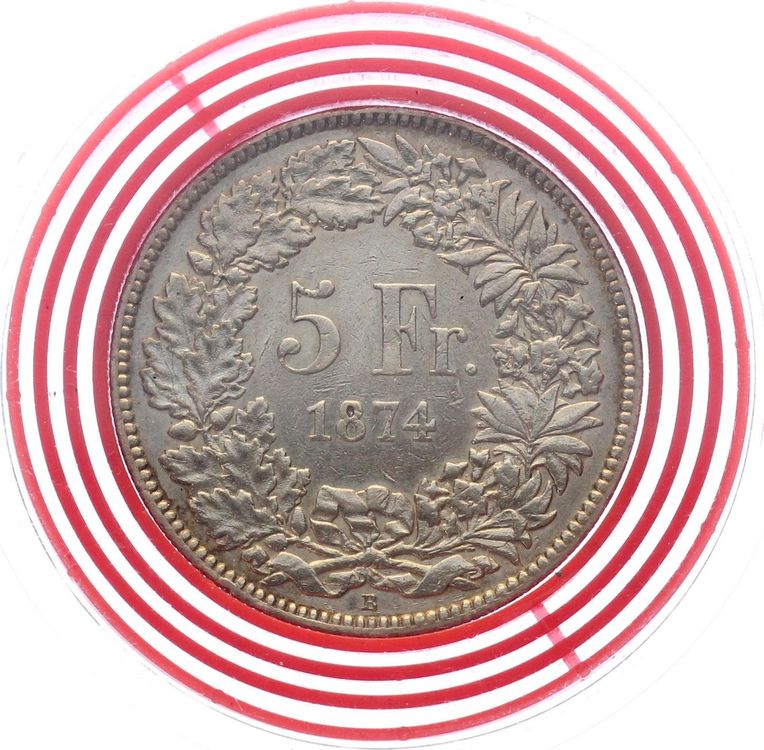 5 Franken 1874 B = Prägestätte Bern (Gebraucht) in Sursee für CHF 136 – mit Lieferung auf ...