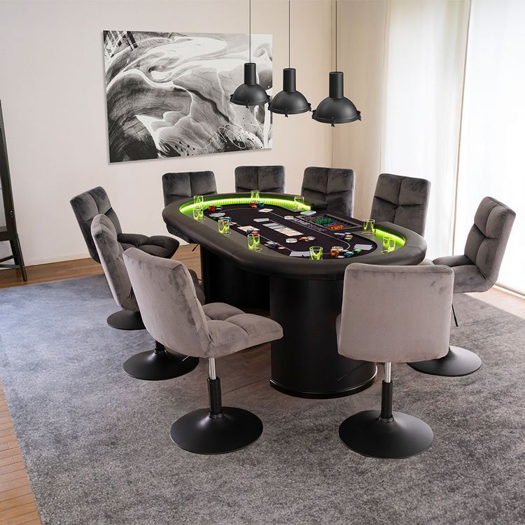 21372 - Pokertisch PROFI + 10 Stühle (Neu und originalverpackt) in ...