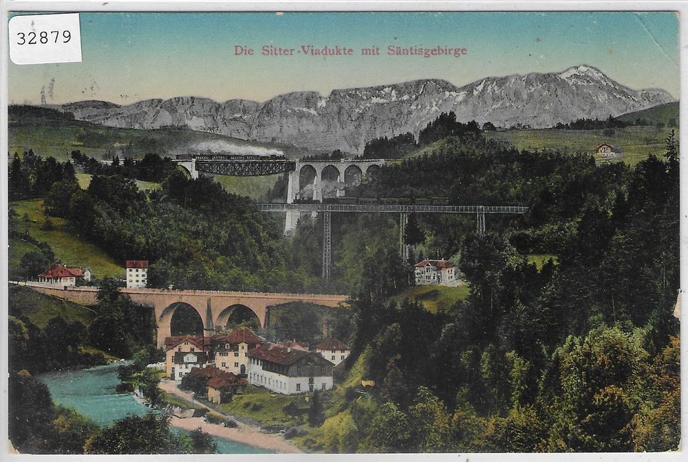 Die Sitter-Viadukte mit Säntisgebirge - Litho (Gebraucht) in Ettingen ...
