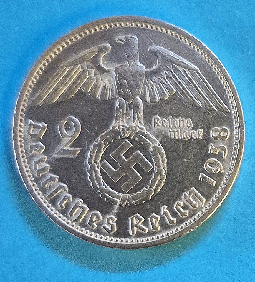 2 ReichsMark 1938 A Silber "Nazi-Deutschland" TopErhaltung (Gebraucht ...