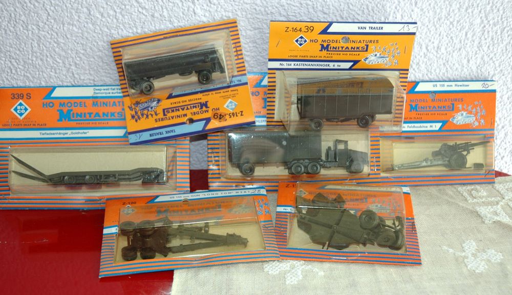 Roco Minitanks H0 (Flak, Kanone, Sattelschlepper etc.) OVP (Neu und ...