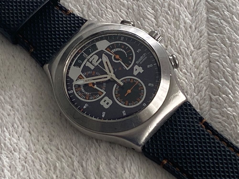 Vintage Herrenuhr SWATCH YCS514 Chronograph Fine Steel (Gebraucht) in ...