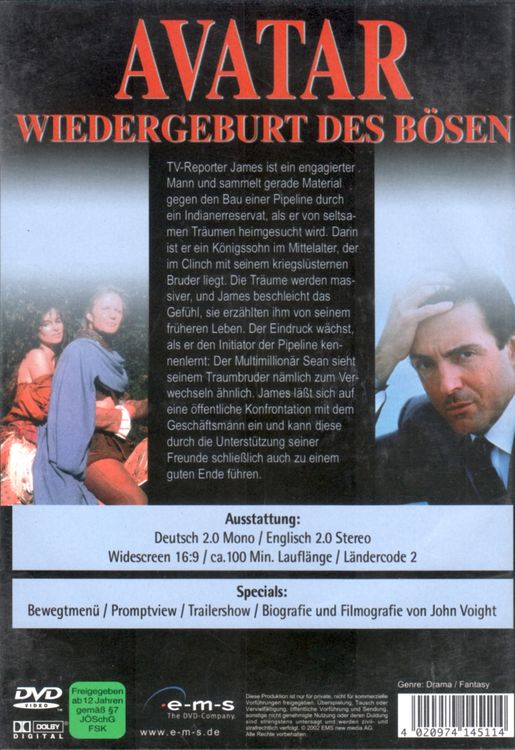 DVD: Avatar - Wiedergeburt des Bösen (mit: Armand Assante) (Gebraucht ...