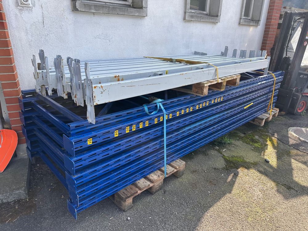 grosser Posten Palettenregal 10 Stützen 400x100cm 18 Träger (Gebraucht ...