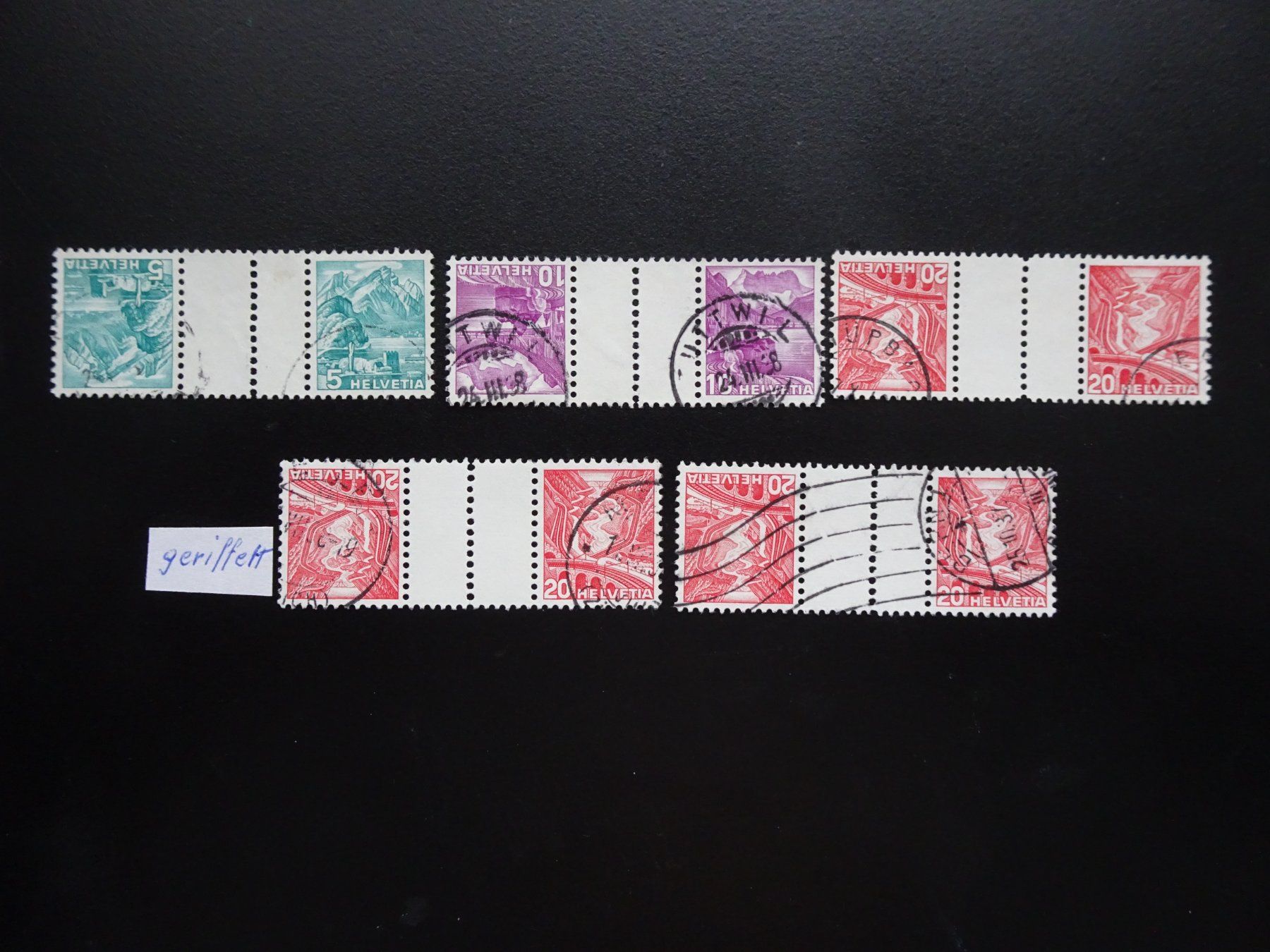 ZWISCHENSTEG Senkrecht PERFORIERT, ⦿, Kat. 305.00 (Gebraucht) in Stäfa ...
