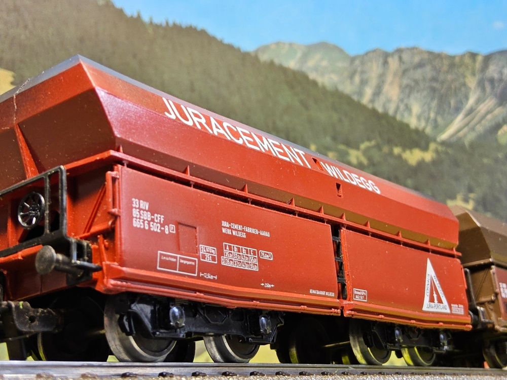 2 x Märklin 4691 _ Selbstenladewagen Juracement & Holderbank (Gebraucht ...