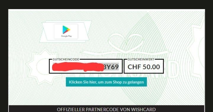 Google Play Store Gutschein 50 CHF (Neu und originalverpackt) in Hinwil für CHF 45 – mit ...